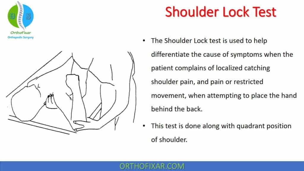 Shoulder Lock Test Explained Easily | OrthoFixar